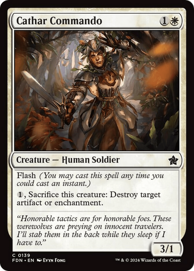 Cathar Commando [Foundations] – Card Brawlers